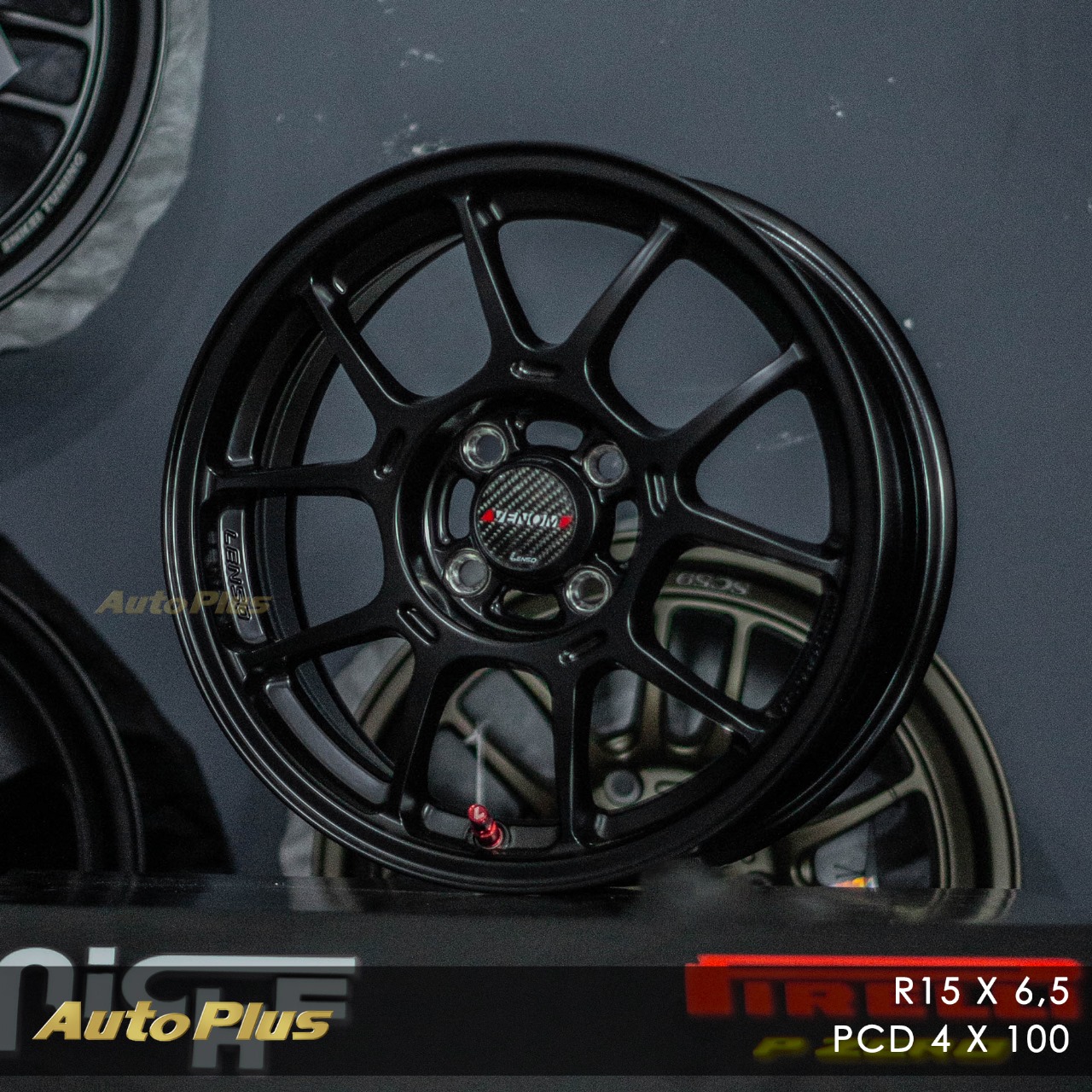 VELG LENSO VENOM V1N RING 15 PCD 4x100 Satin black | Auto Plus Pirelli Indonesia